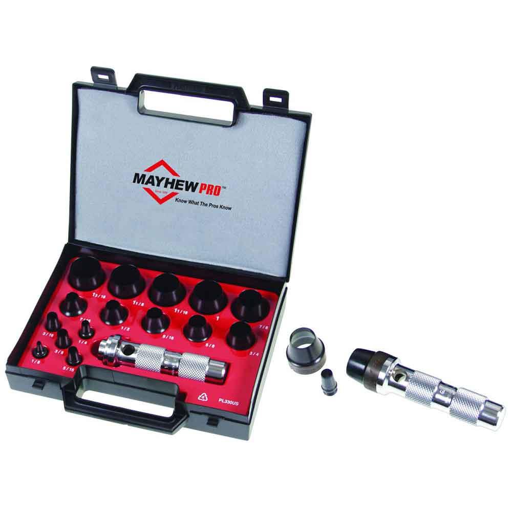 MAYHEW 66004 Metric Hollow Punch Tool Kit, 16 Piece Set available ...