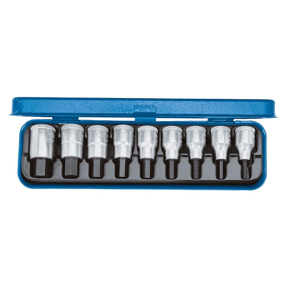 Gedore 6156410 9 Piece IN 19 PA 1/2" Drive Allen Hex Socket Set ...