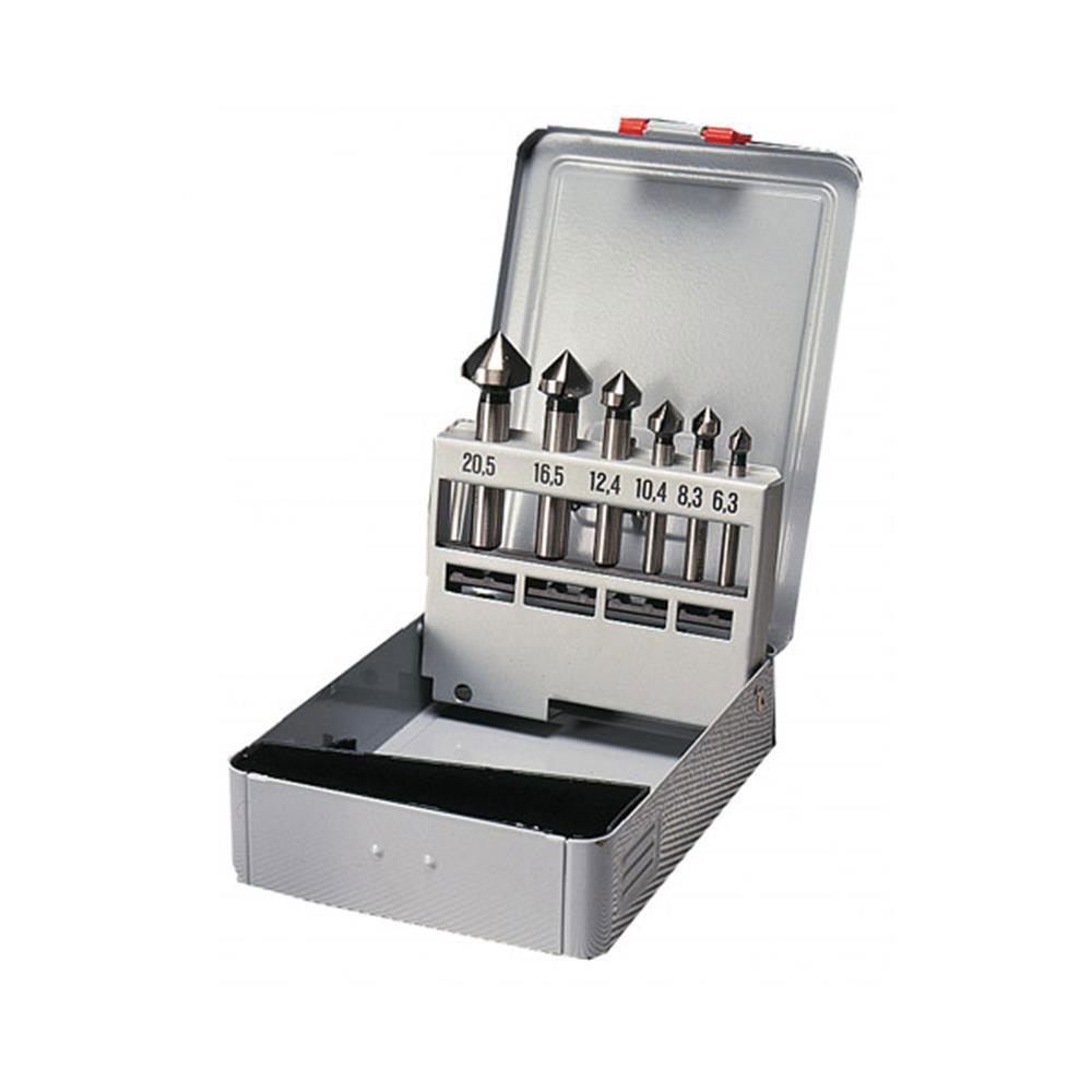 HALL G&J HALL CS3 S1 HSS 3 Flute Countersinks, 6 Piece Set available ...