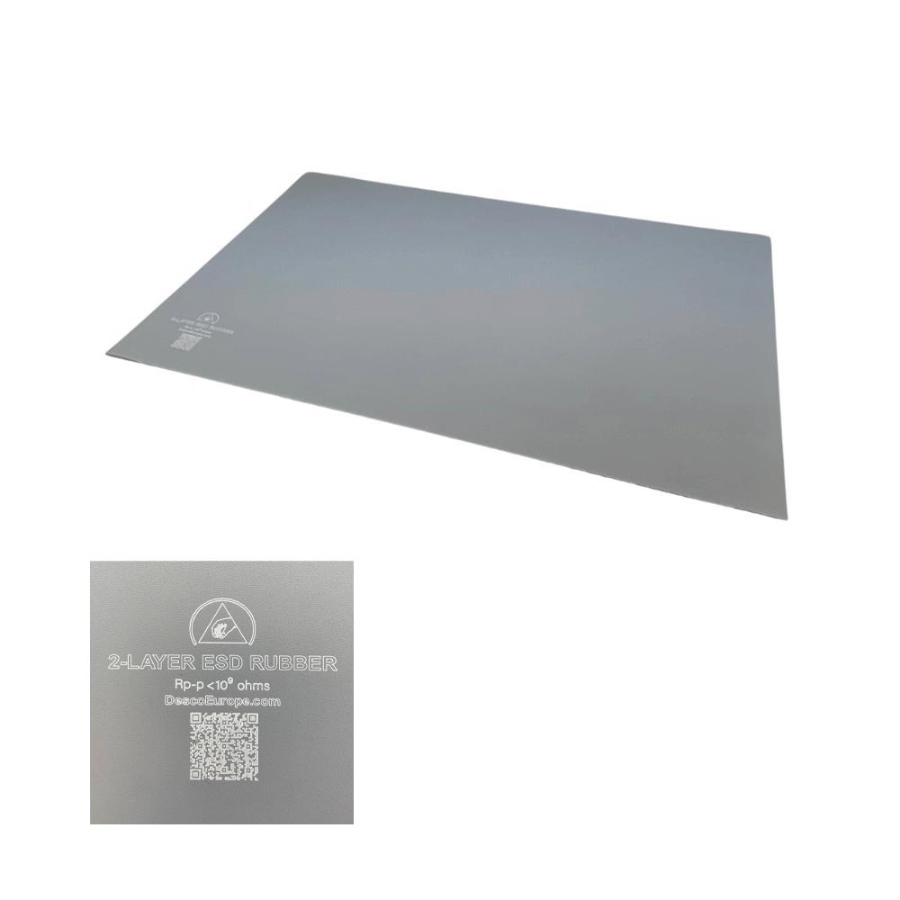 DESCO 2-Layer ESD Rubber Mat Grey 2mm X 0.6m X 0.9m available online ...