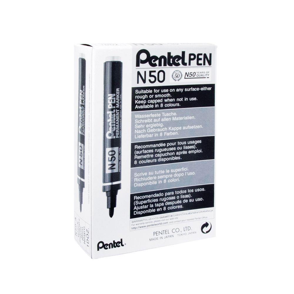 Pentel N50 N50-A Permanent Bullet Marker Broad Black available online ...