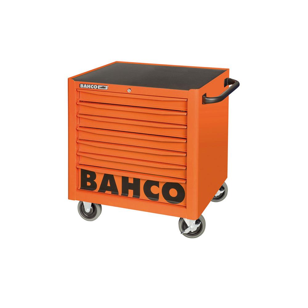 Bahco 1470K7LH 7-Drawer Orange Low Height Tool Trolley Cabinet ...