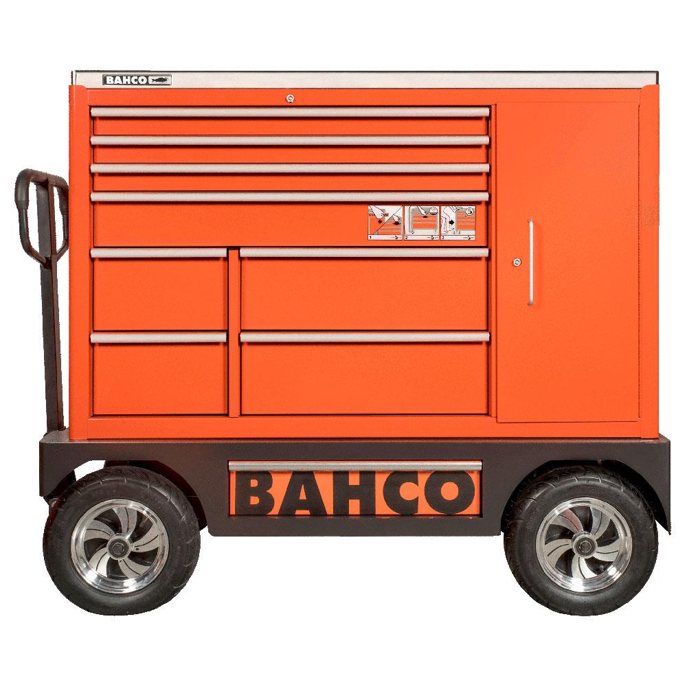 BAHCO 1475KXXL8CWTSS 53" Special Tool Trolley with 8 Drawers and Side ...
