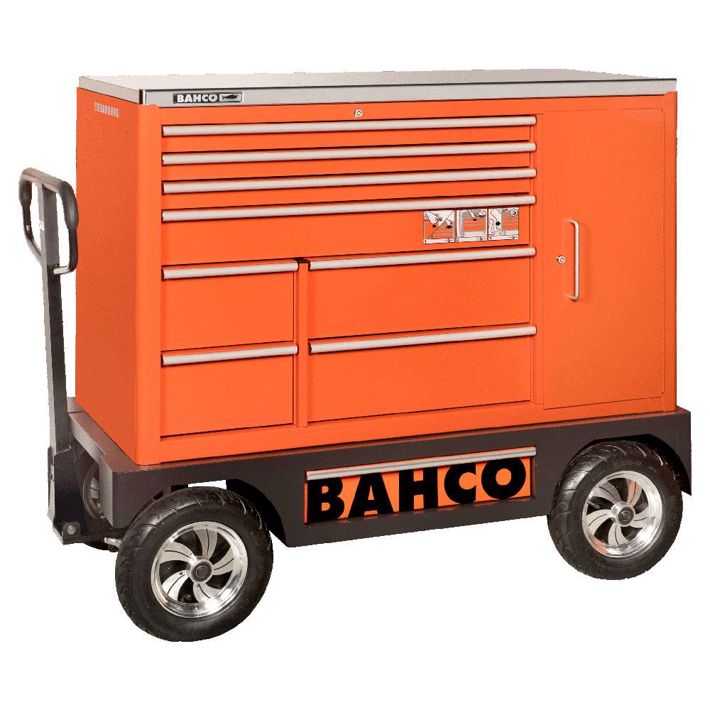 BAHCO 1475KXXL8CWTSS 53" Special Tool Trolley with 8 Drawers and Side ...