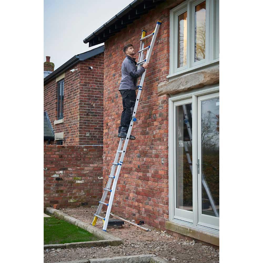 WERNER 75064 3 in 1 Telescopic Mult-Purpose Ladder 4x4, 4m Working ...