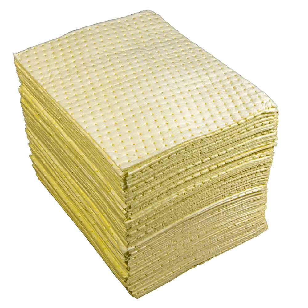 CITEC Yellow Chemical Absorbent Spill Pad Case of 100 available online ...