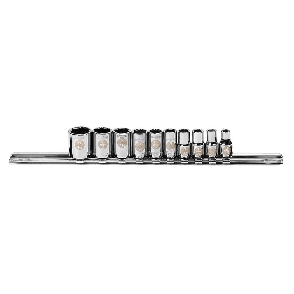 Armstrong 15-245 10 Piece Imperial 6 Point 1/4" Drive Socket Set ...