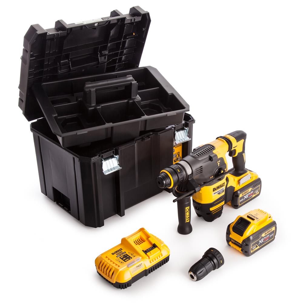 DeWALT DCH334X2 18/54 Volt Flexvolt 3-Mode Quick Change Chuck with ...