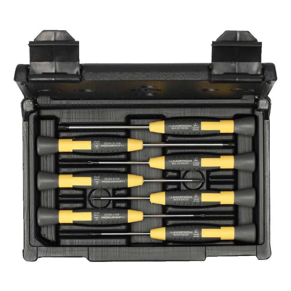 LINDSTROM 803-7ESD TORX¬ ESD Safe Screwdriver Set, T6-T20, 7 Piece Set ...