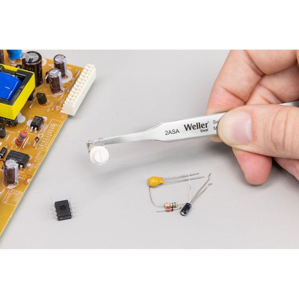 EREM 2ASA Stainless Steel Precision Tweezers with Flat Rounded Tip ...