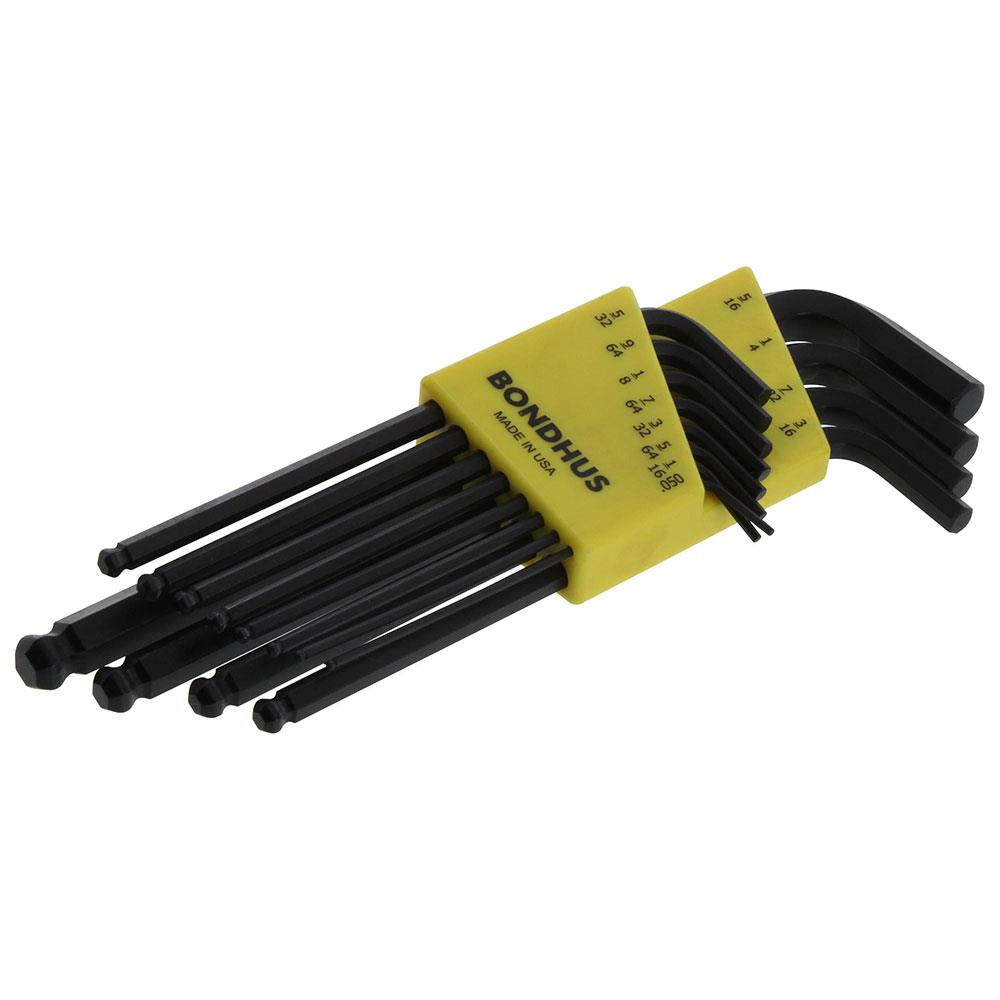 BONDHUS 10936 BLX12 BallEnd Hex Key Imperial Set 0.050"-5/16", 12 Piece ...