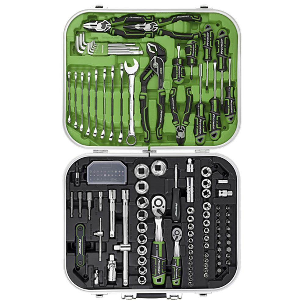 SEALEY AK7980HV Mechanic's Tool Kit, Hi-Vis Green, 144 Piece Set ...