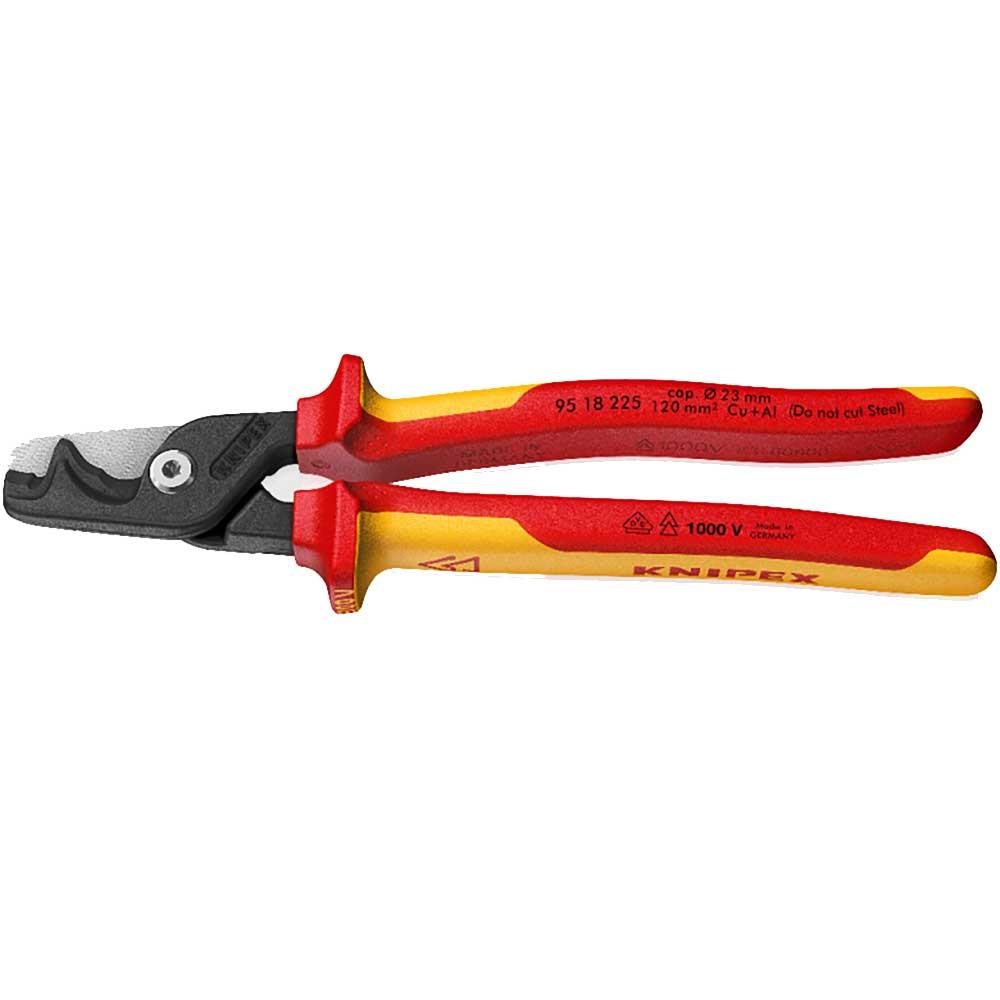 KNIPEX 95 18 225 StepCut XL VDE Cable Shears with Step Cut available ...