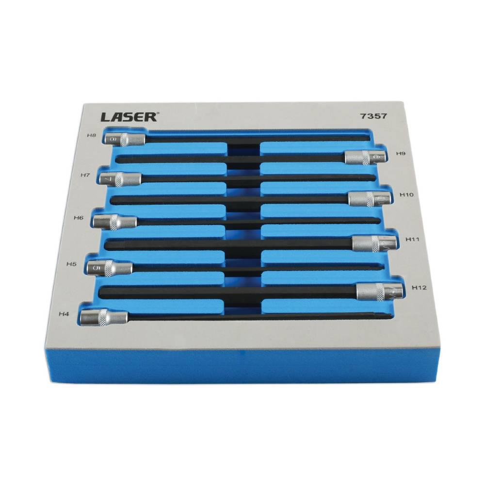 LASER 7357 Extra Long Hex Socket Bit Set 3/8"D 9pc available online ...