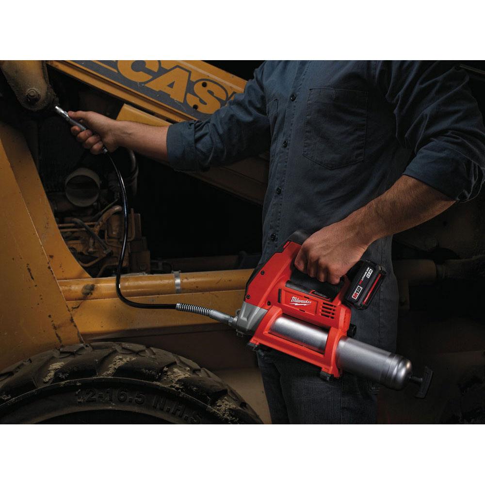 MILWAUKEE M12GG-0 12V Cordless Sub Compact Grease Gun, Bare Unit ...