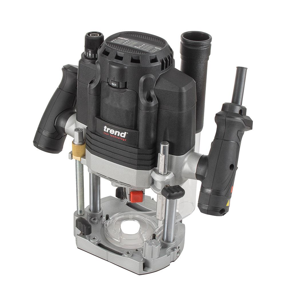 TREND T8EK 1/2" Variable Speed Dual-Mode Plunge Router, 2200W, 240V ...