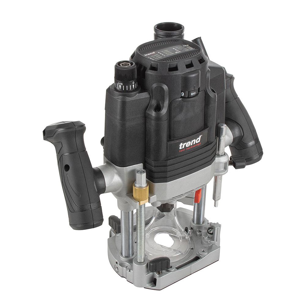 TREND T8EK 1/2" Variable Speed Dual-Mode Plunge Router, 2200W, 240V ...
