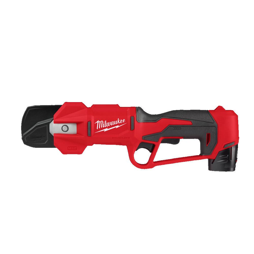 MILWAUKEE M12BLPRS-202 12V Brushless Pruning Shears Kit, 2 x 2.0Ah ...
