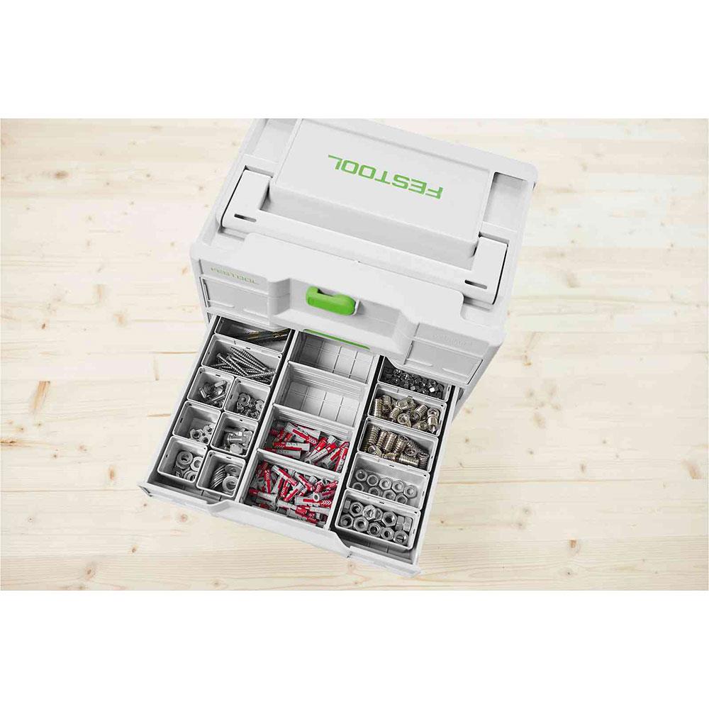 FESTOOL 578056 50x50/50x100x68-Set Plastic Containers for the Sortainer ...