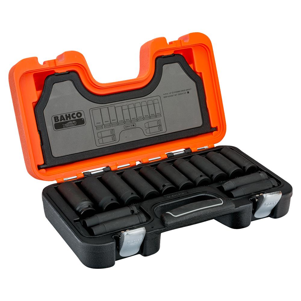 Bahco DD/S14 14 Piece Metric Deep 1/2" Impact Socket Set available ...
