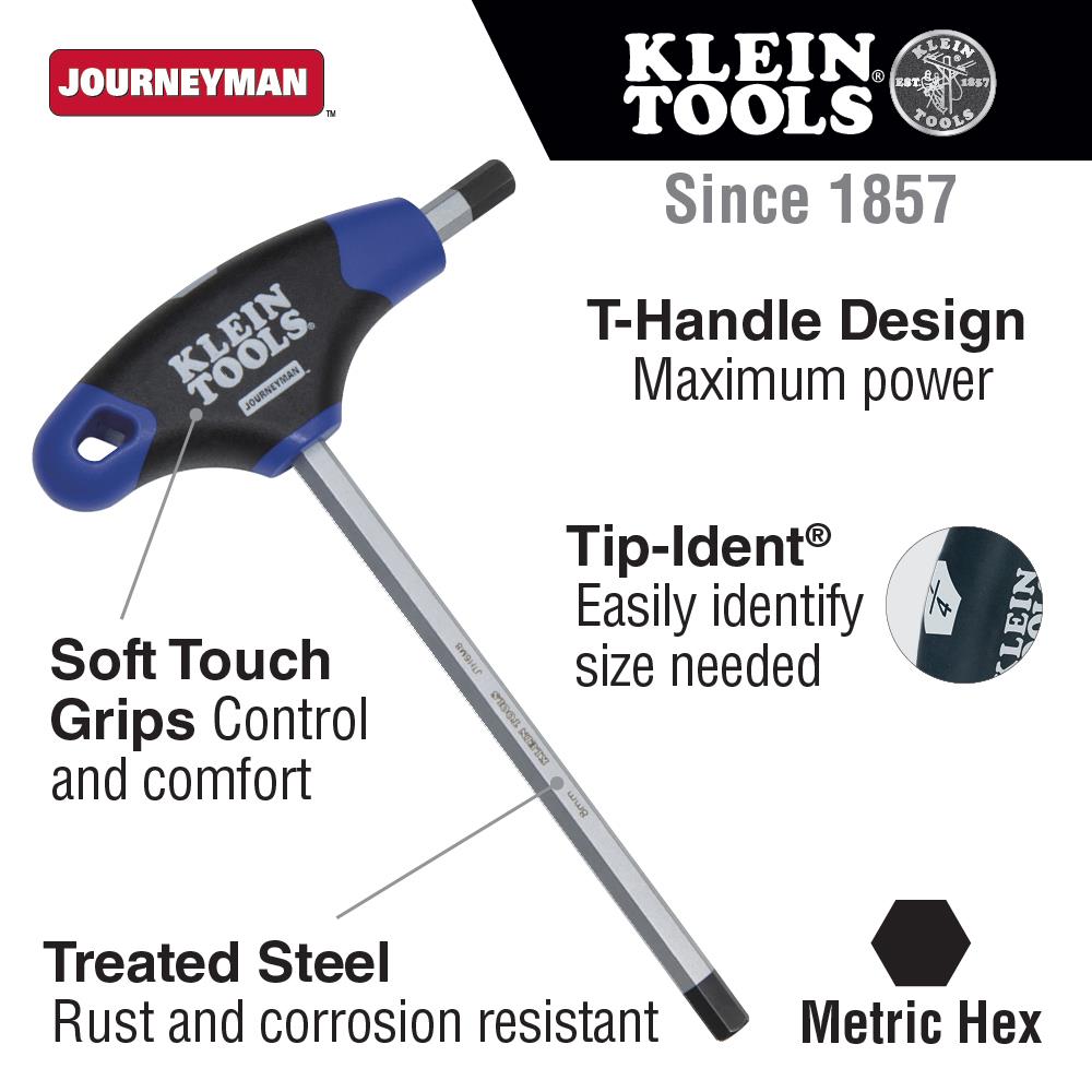 Klein Tools T-Handle Metric Hex Key available online - Caulfield Industrial