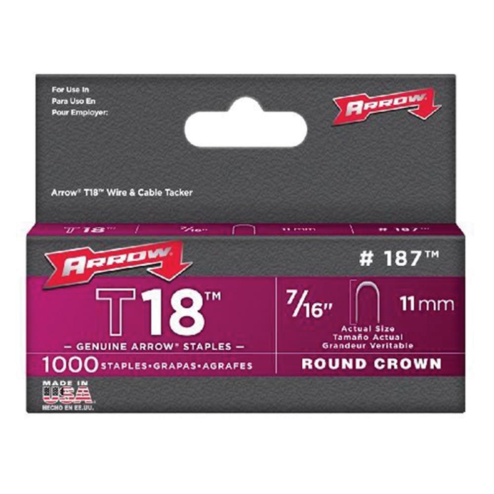 Arrow 18 Round Crown Staples for T18 Wire Staple Tacker available ...
