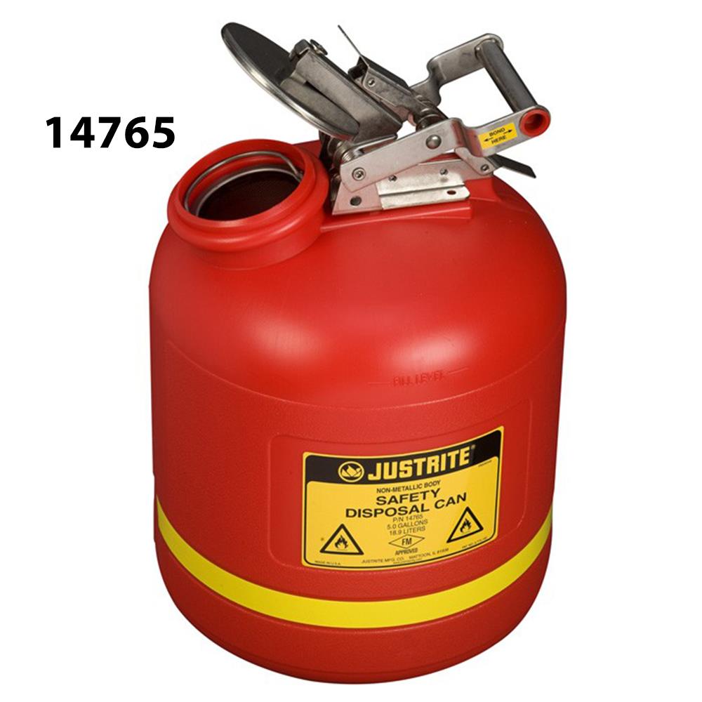Justrite Liquid Disposal Polyethylene Safety Cans available online ...