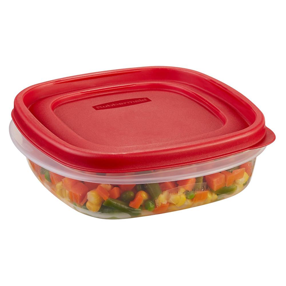 Rubbermaid Food Storage Container - Clear with Red Lid available online ...