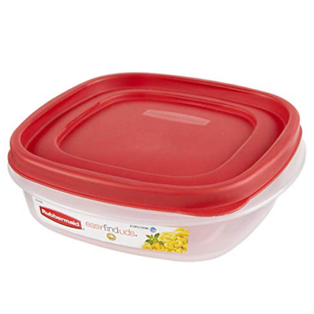 Rubbermaid Food Storage Container - Clear with Red Lid available online ...