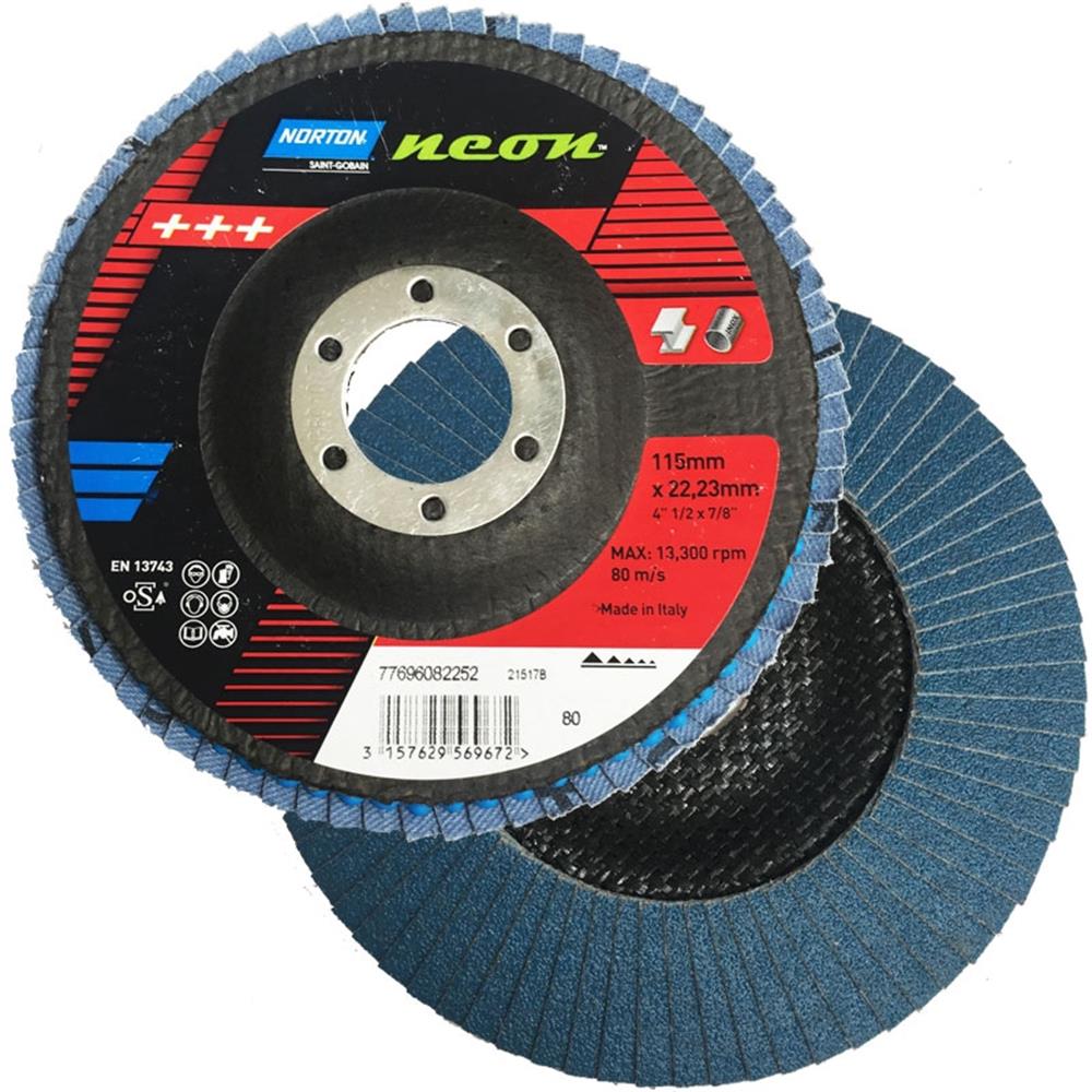 Norton 115mm Fibre Glass Flap Discs available online - Caulfield Industrial