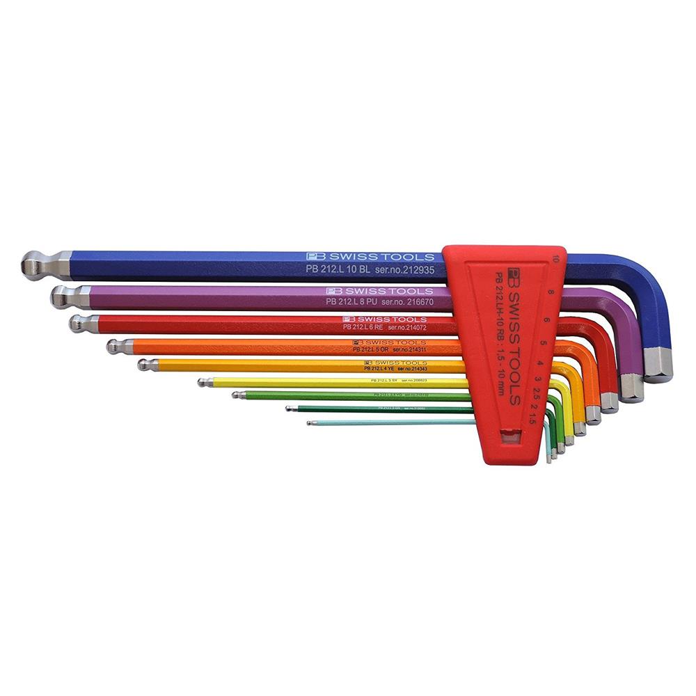 PB Swiss Tools 212.LH-10 RB 9 Piece Ballpoint Metric Hex Key Wrench Set available online ...