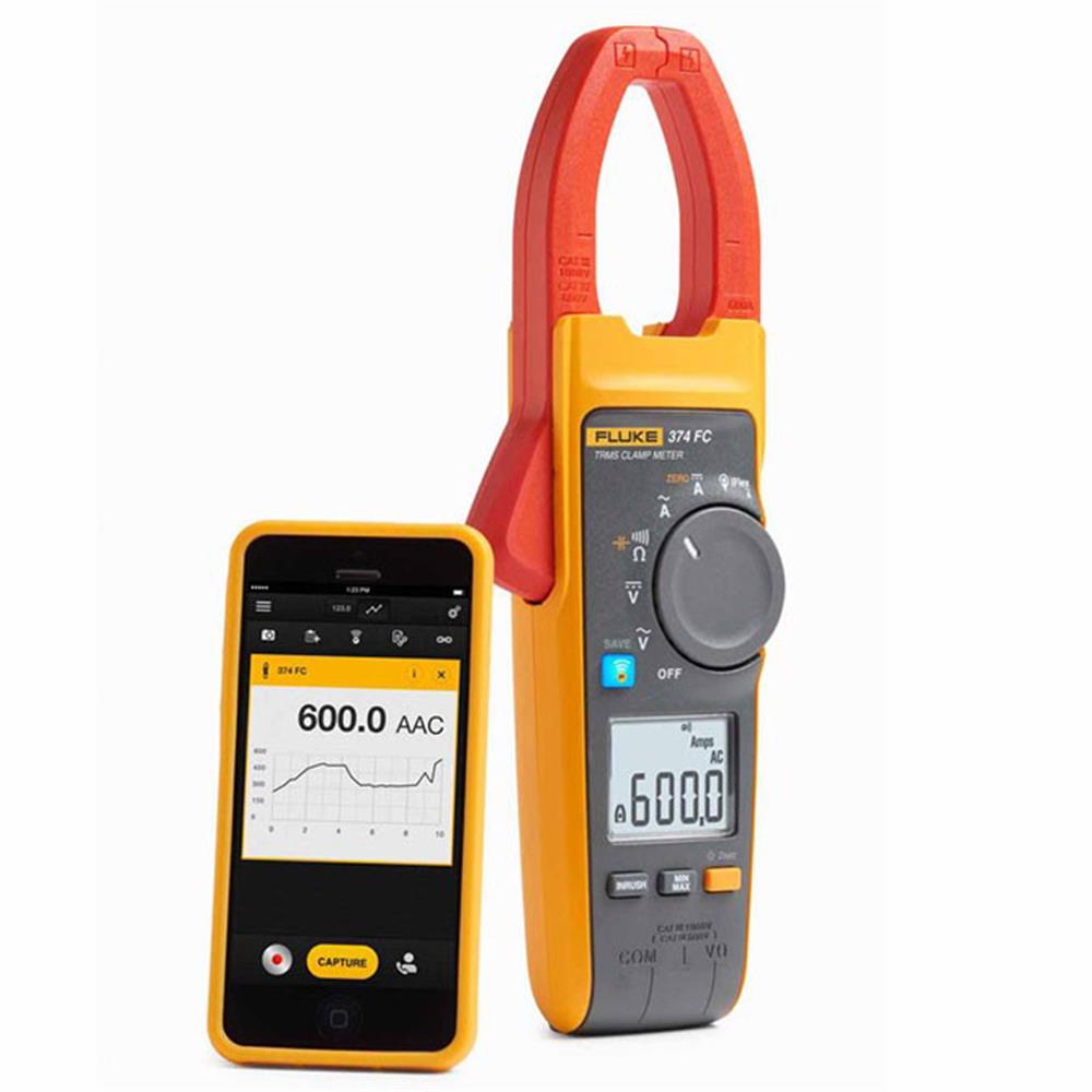 Fluke 374FC True-RMS AC/DC Clamp Meter available online - Caulfield ...