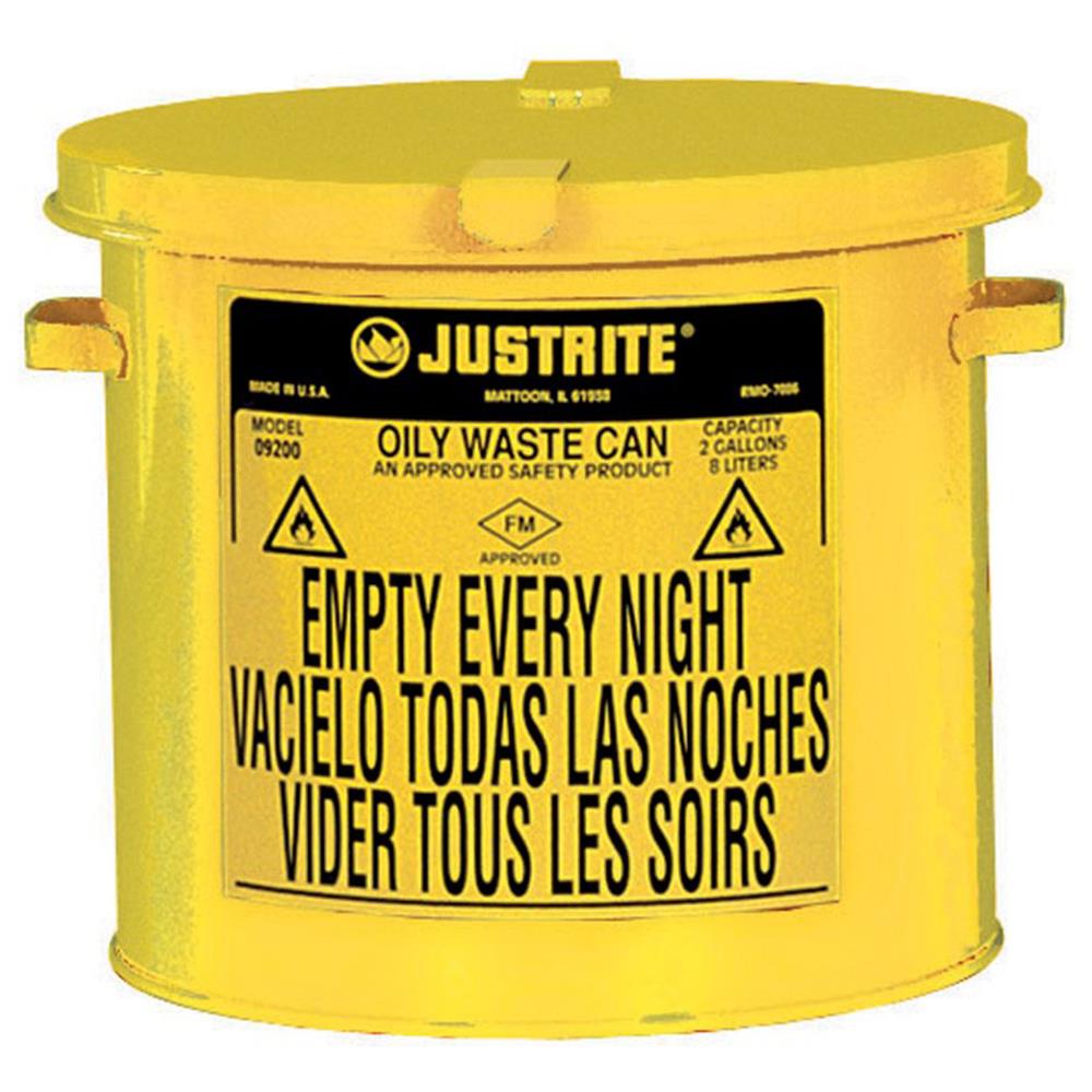 Justrite 9200 8 Litre Countertop Oily Waste Can available online ...