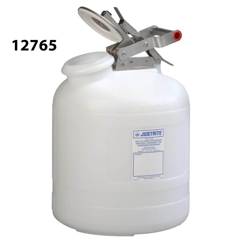 Justrite Polyethylene Laboratory Safety Container for Corrosives/Acids ...