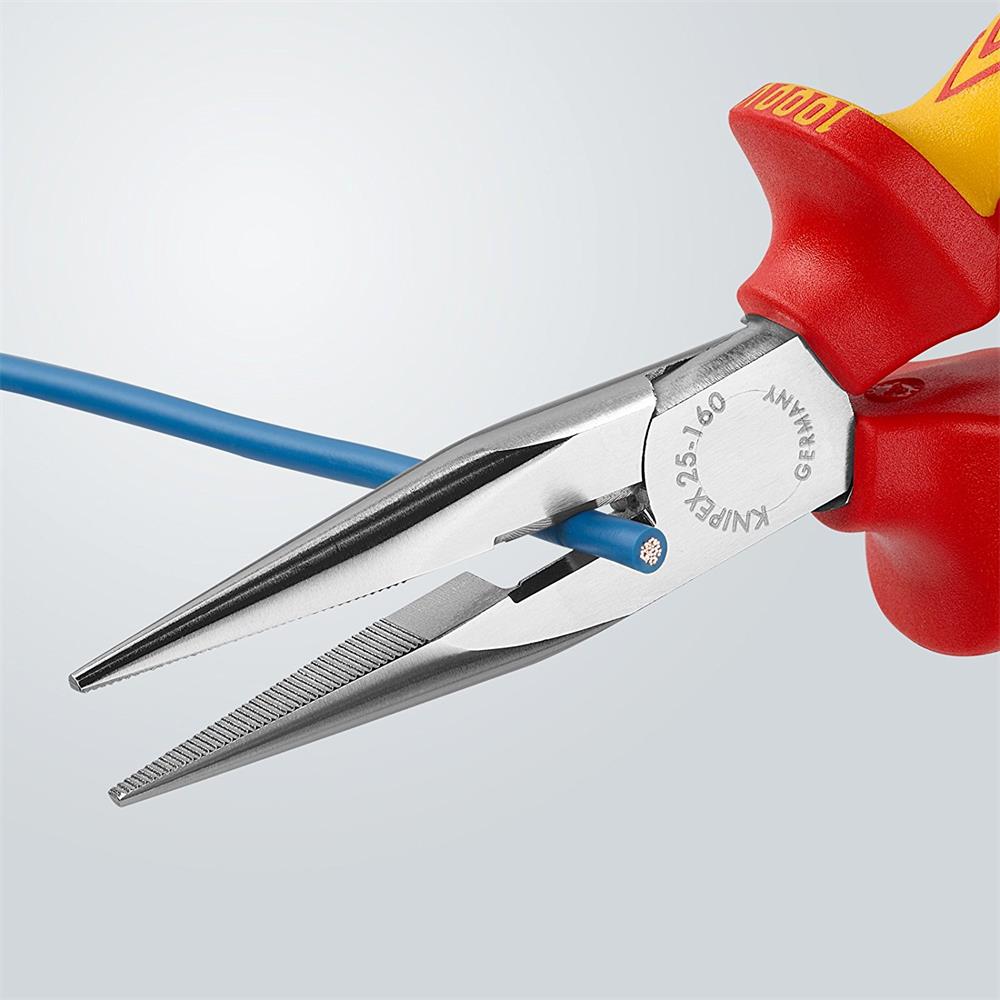 Knipex 25 06 160 160mm VDE Snipe Nose Side Cutting Pliers available ...