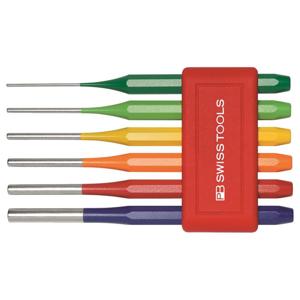 PB Swiss Tools PB 755 RB 6 Piece Parallel Pin Punch Set available online - Caulfield Industrial