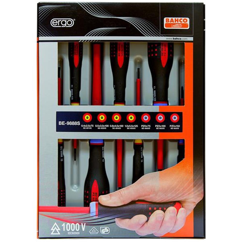 Bahco BE-9888S 7 Piece Insulated Ergo Screwdriver Set available online ...