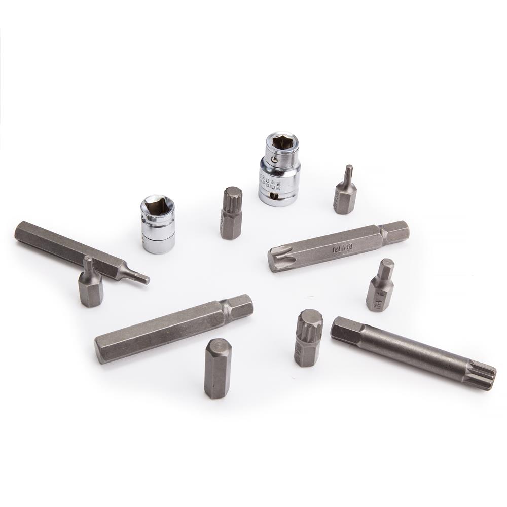 Sealey AK219 42 Piece 3/8" and 1/2" Drive Hex/Spline Bit Set available ...