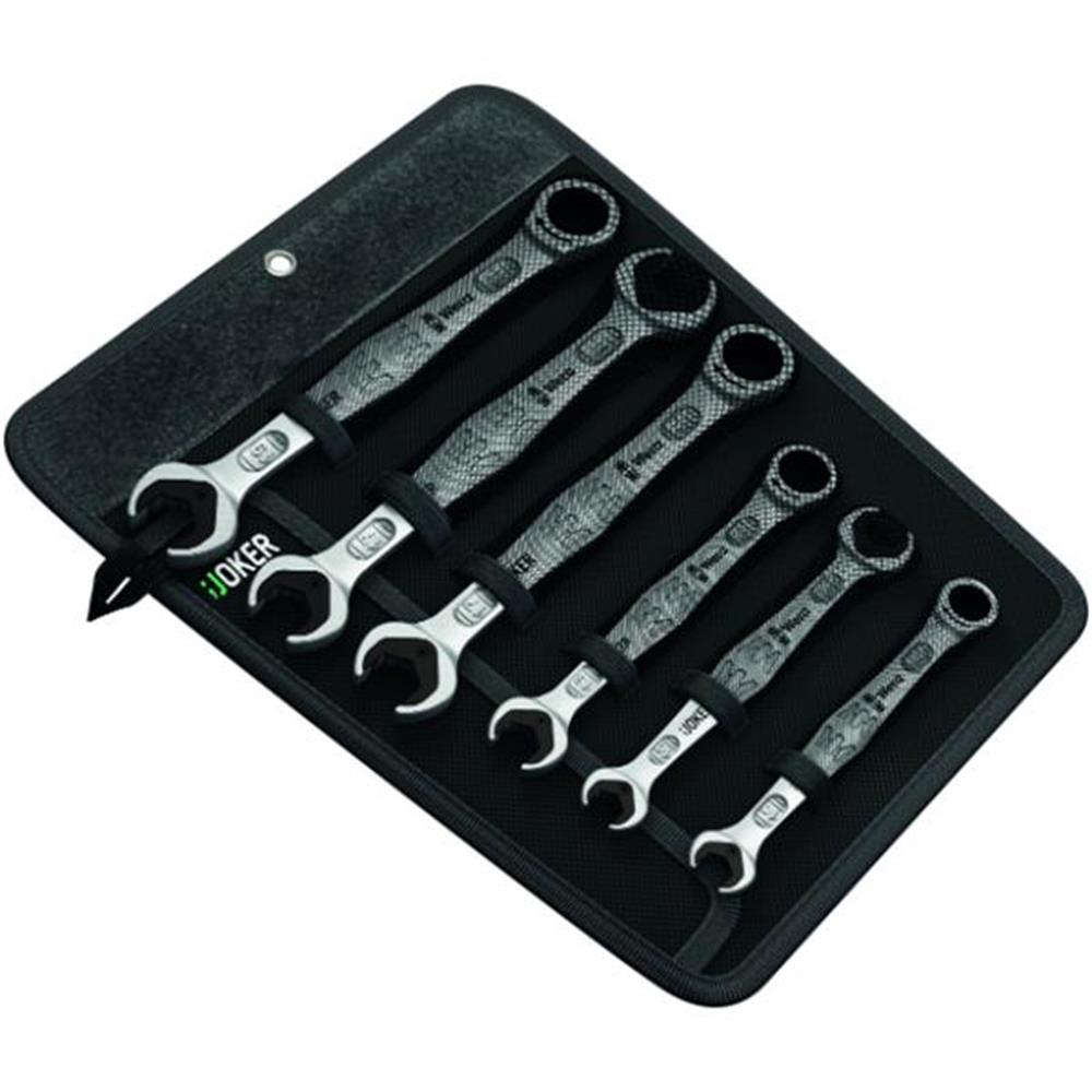 Wera 020022 6 Piece Metric Joker Combi Ratchet and Double Open End ...