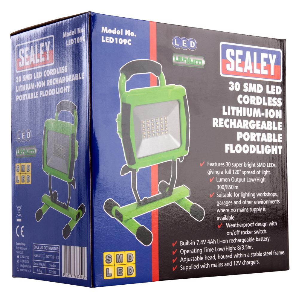 Sealey LED109C LED Rechargeable Portable Floodlight available online ...