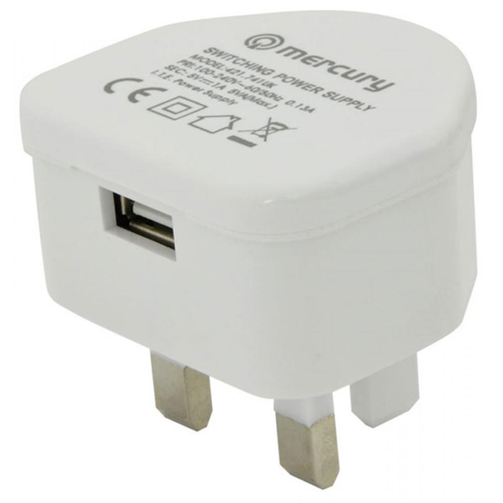 Mercury Compact USB Mains Charger 2.1A available online - Caulfield ...