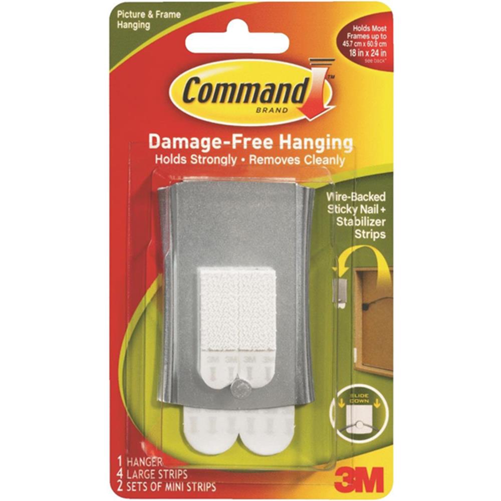 3M Command™ 17048 Wire-Back Adhesive Picture Hanger available online ...