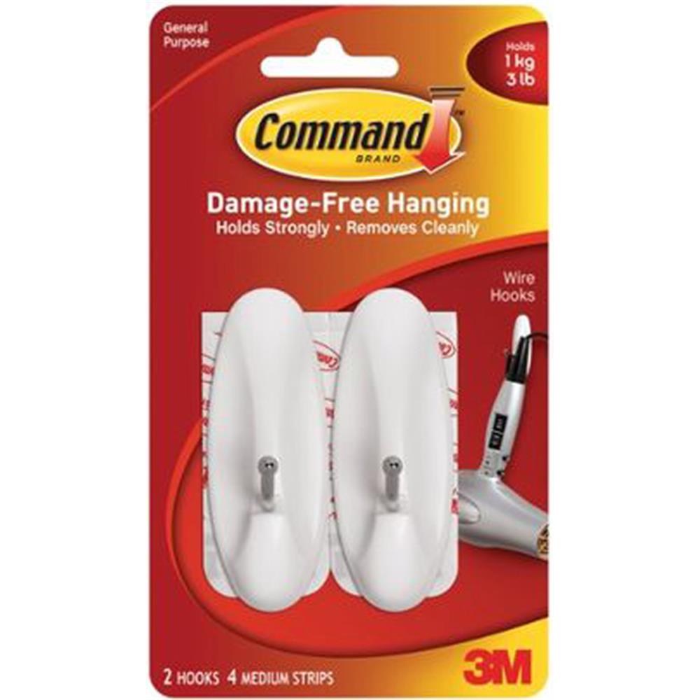 3M Command™ 17068 Medium Wire Hooks available online - Caulfield Industrial