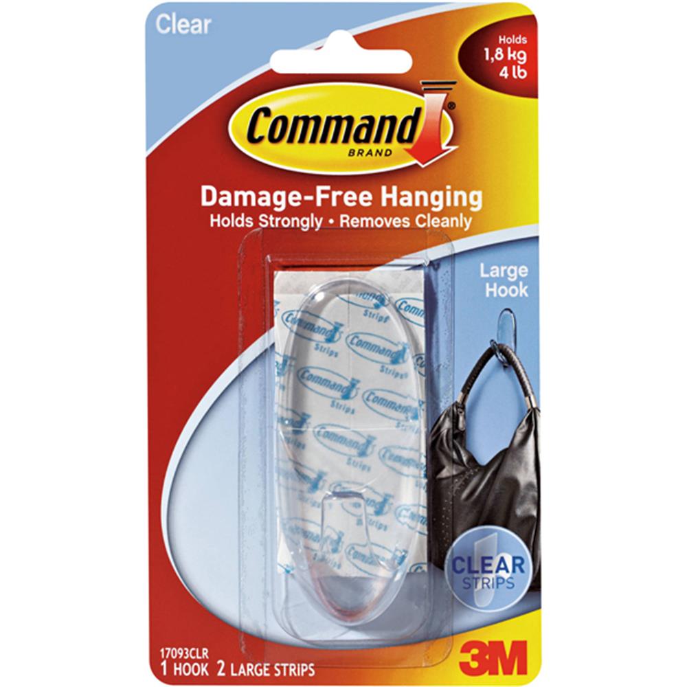 3M Command™ 17093CLR Clear Large Hook available online - Caulfield ...