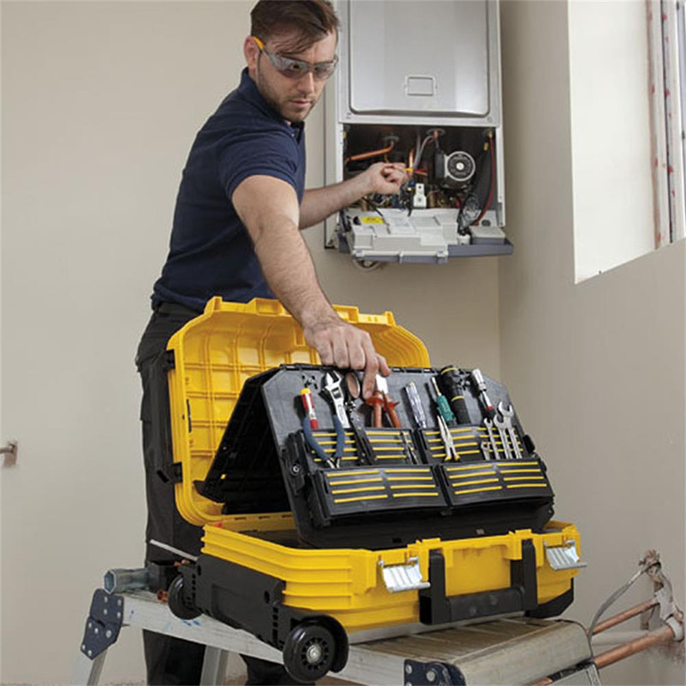 Stanley 540 x 435 x 400mm Yellow FatMax Technician Suitcase with Wheels ...