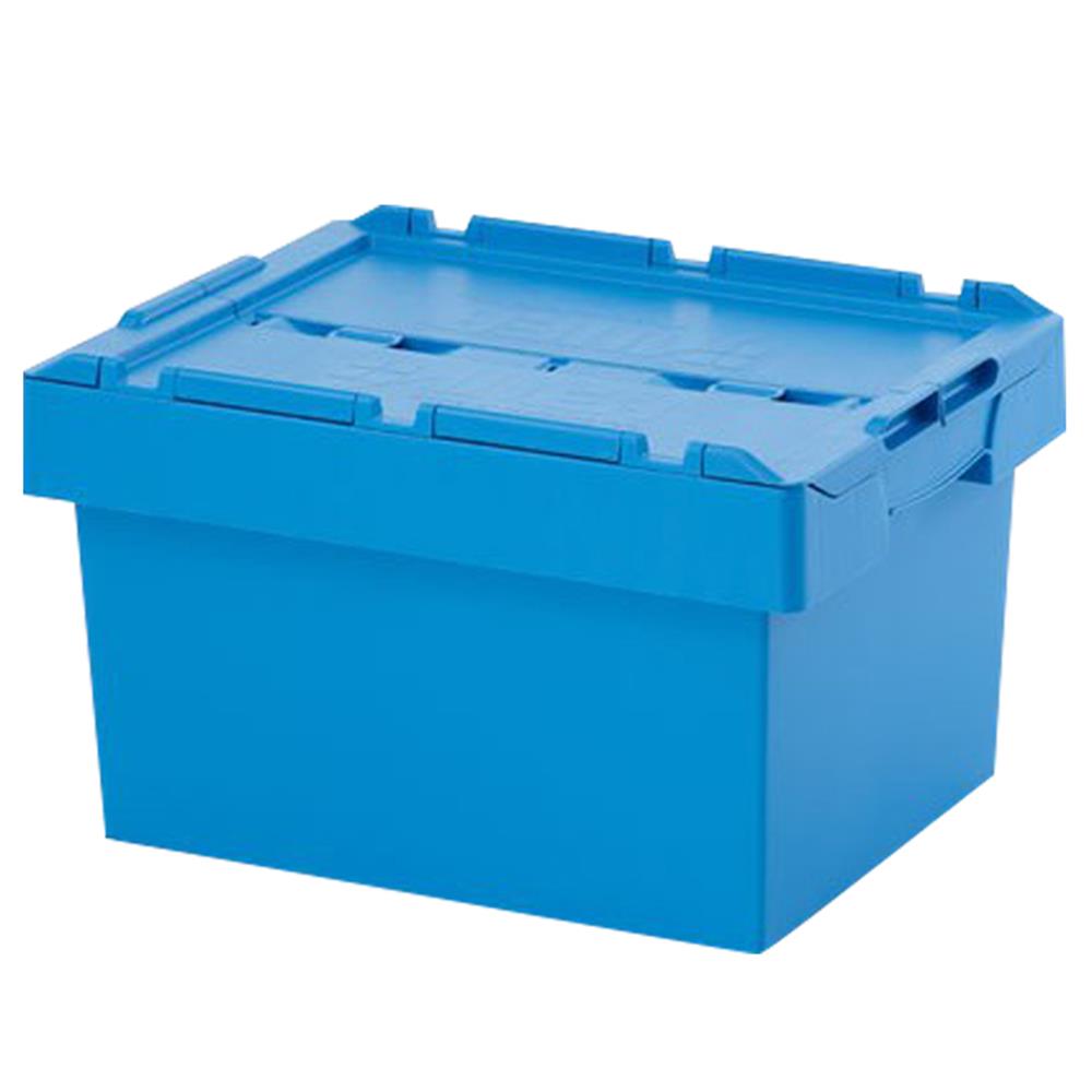 Auer Packaging MBD6432 55 Litre Reusable Container with Lid - Sky Blue available online ...