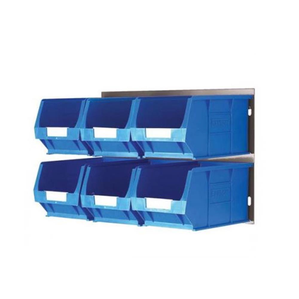 Topstore Storage Bin Kit Louvred Panel and 6 x TC3 Bins (Blue ...