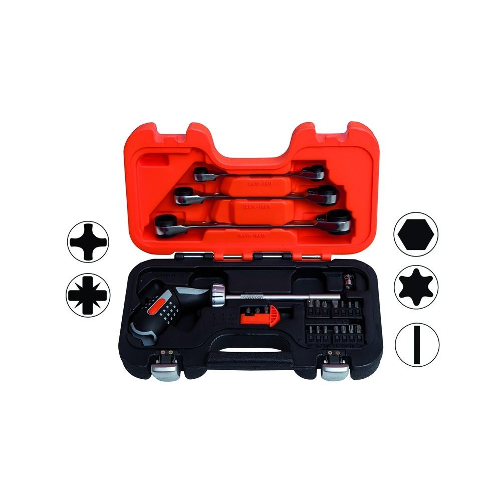 Bahco 808050P-25 25 Piece Pistol Grip Ratcheting Screwdriver Set ...