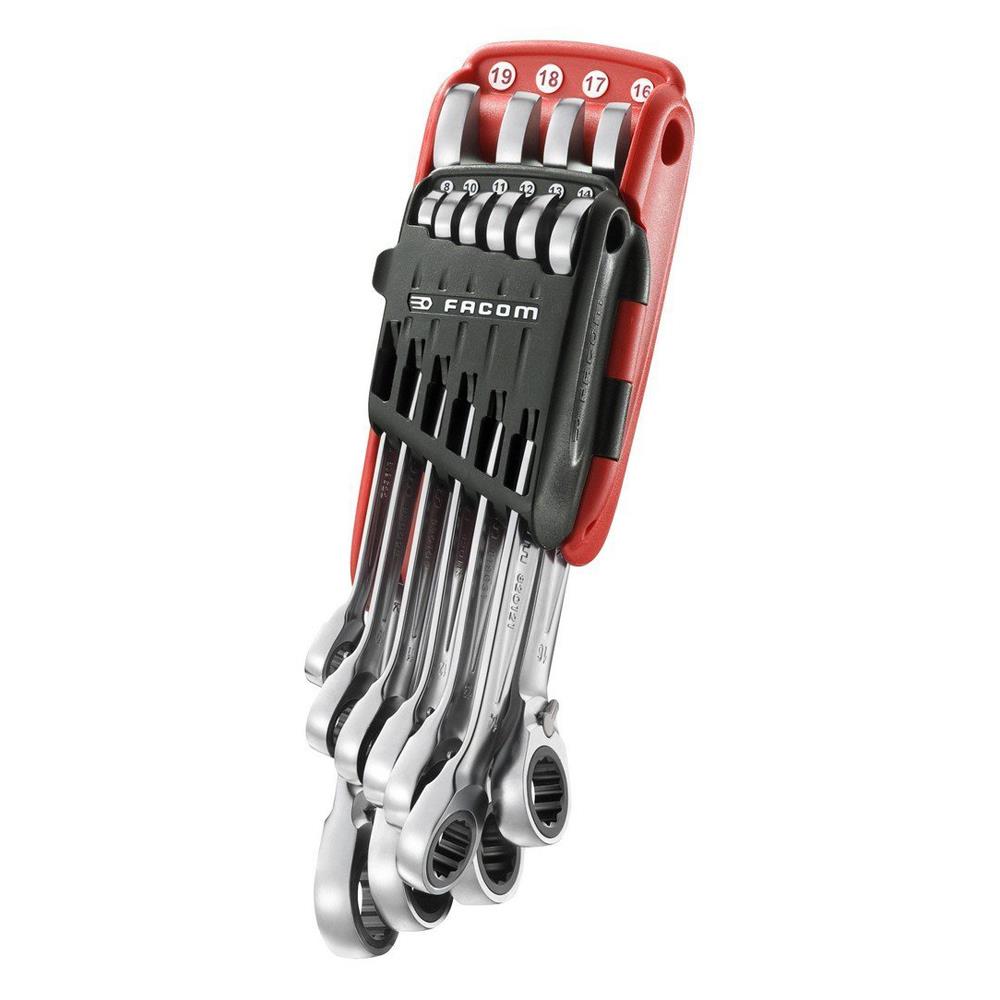 Facom 467B.JP10PB Metric 10 Piece Reversible Ratchet Combination ...