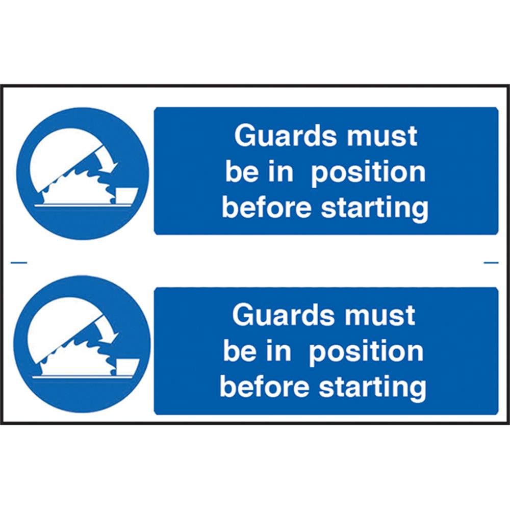 CITEC 0104 300 x 200mm Semi-Rigid PVC Safety Sign 2 per Sheet available ...